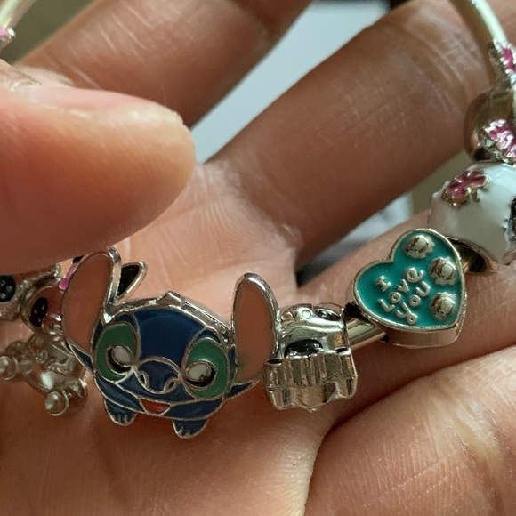 Pandora | Jewelry | New Pandora Fireworks Bangle Bracelet W 9 Disney ...
